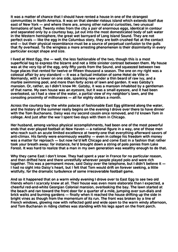 Nick the Narrator - Chapter 1 - The Great Gatsby | Teaching Resources