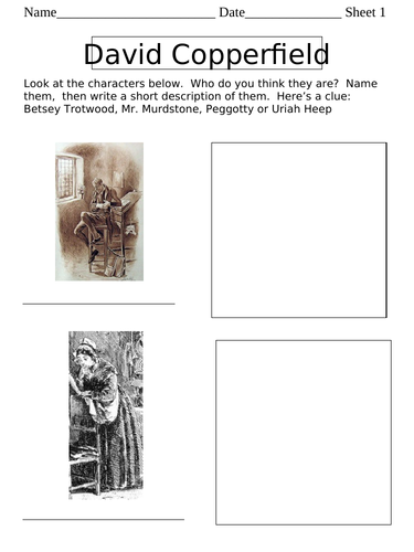 David Copperfield Charles Dickens - Activities to do after watching the ...