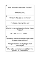 2019 AQA GCSE Chemistry Haber process | Teaching Resources