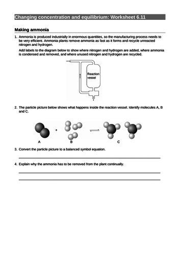 2019 GCSE AQA Chemistry Rates of Reaction Changes in Equilibrium ...