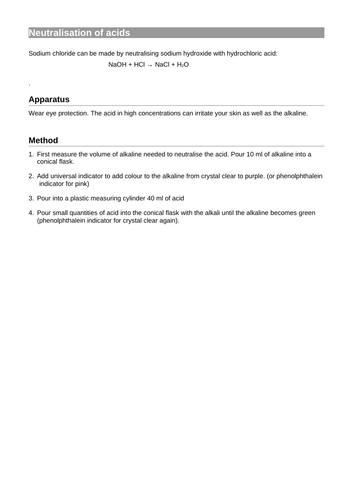 2019 AQA GCSE Chemistry Neutralisation of Acids Electrolysis | Teaching ...