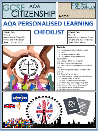 AQA GCSE CITIZENSHIP (9-1) REVISION PLC | Teaching Resources