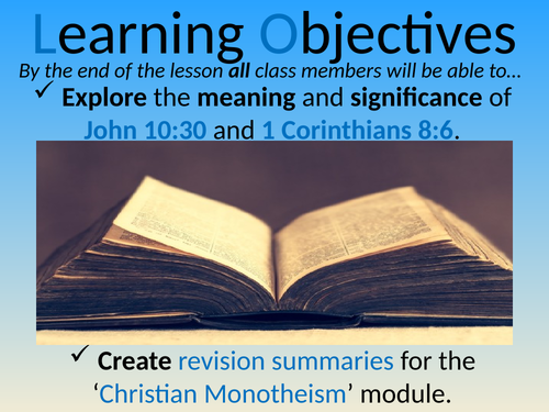 God - Christian Monotheism - Biblical Scripture | Teaching Resources