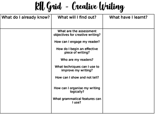 Mini unit of work AQA English Language Paper 1 Question 5 8700 ...