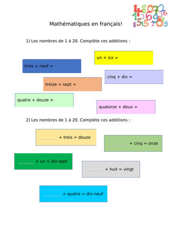 French numbers and numeracy | Teaching Resources