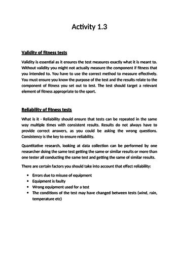 Btec Sport Level 3 2016 Specification Unit 5 All Learning Aims And Resources Teaching Resources