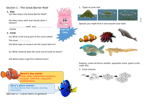The Great Barrier Reef (Introductory lesson) | Teaching Resources