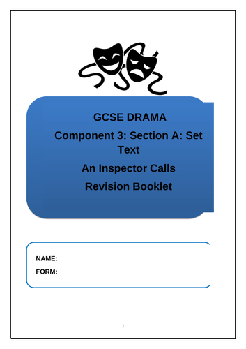 Edexcel GCSE Drama: Component 3: Section A - An Inspector Calls ...