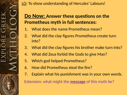 Greek Myth: Hercules | Teaching Resources
