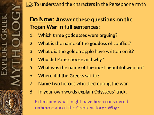Greek Myth: Persephone and the Underworld | Teaching Resources