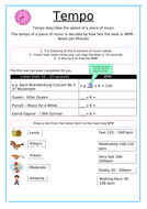 Learning to identify Tempo | Teaching Resources