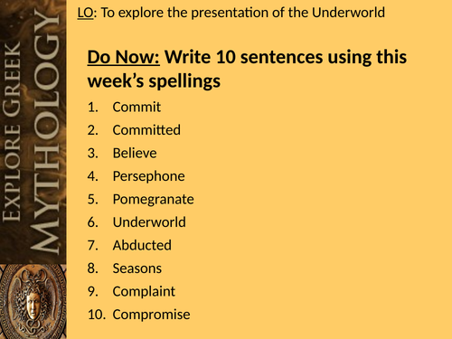 Greek Myth: Persephone and the Underworld | Teaching Resources