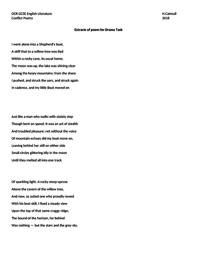 OCR GCSE English Lit - Conflict Poetry ENTIRE SOW | Teaching Resources