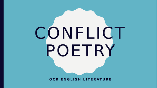 OCR GCSE English Lit - Conflict Poetry ENTIRE SOW | Teaching Resources