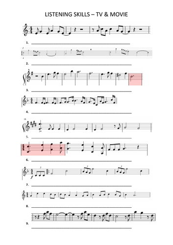 IDENTIFY THE MELODY BUNDLE | Teaching Resources