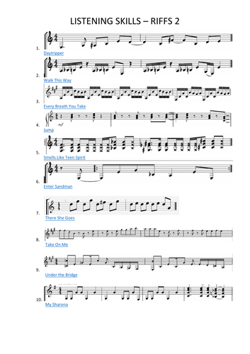 IDENTIFY THE MELODY BUNDLE | Teaching Resources