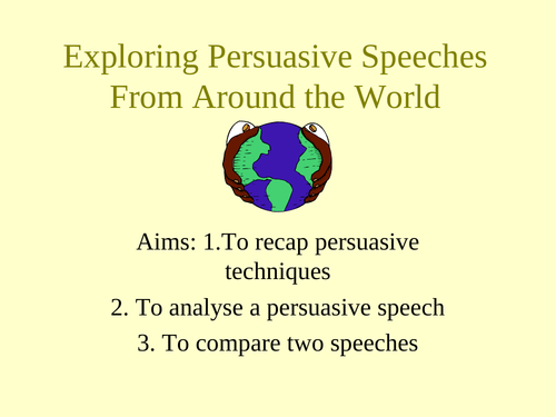 Persuasive Speeches Full Scheme of Work- KS3 | Teaching Resources