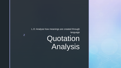 OMAM Quotation Analysis | Teaching Resources