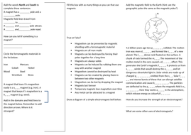 KS3 Magnets Revision Sheet | Teaching Resources