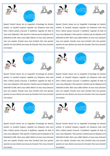 L'imparfait: mon enfance, la vie avant et mon alibi | Teaching Resources