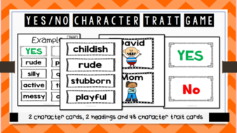 No David! Character Traits Game | Teaching Resources