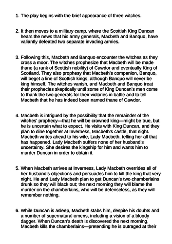 Macbeth Shakespeare- Complete scheme of work- KS3. | Teaching Resources