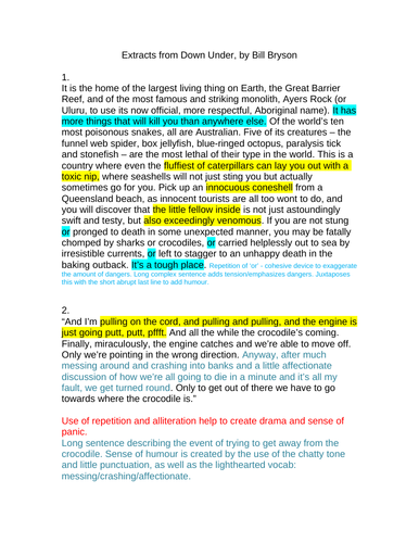 KS3 Travel writing scheme of work- based on Bill Bryson | Teaching ...