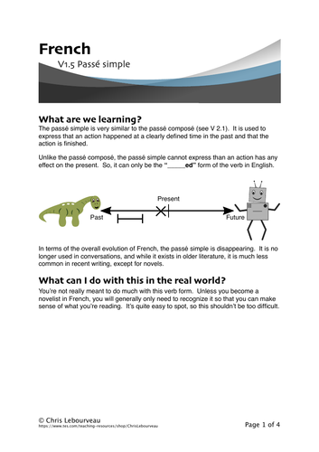 Passé simple | Teaching Resources