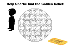 Charlie and the Chocolate Factory Golden ticket maze puzzle by sfy773 ...