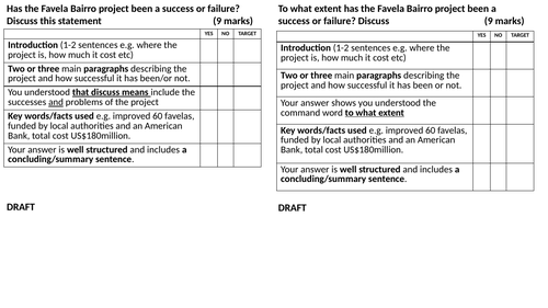 Geography 9 mark question DIRT student feedback forms 9-1 gcse MANY ...