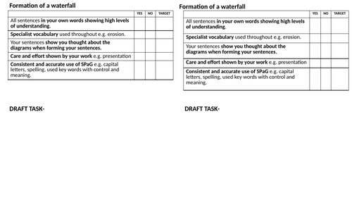 Geography 9 mark question DIRT student feedback forms 9-1 gcse MANY ...