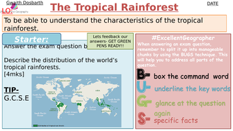 WJEC/ WJEC Eduqas 2016 SPEC- Theme 5- Lesson 9 and 10- The Tropical ...
