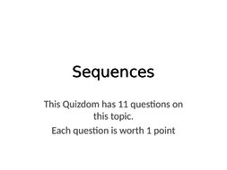 Sequences Quizzes | Teaching Resources