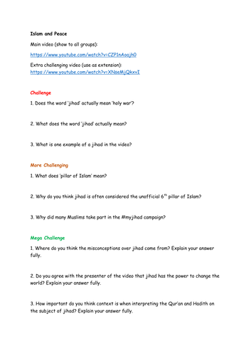 Religion and Conflict Unit | Teaching Resources