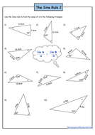 The Sine and Cosine Rule - 6 worksheets with answers | Teaching Resources