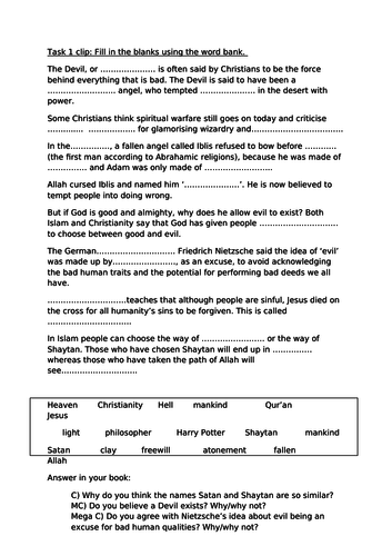 Religious Philosophy Unit | Teaching Resources