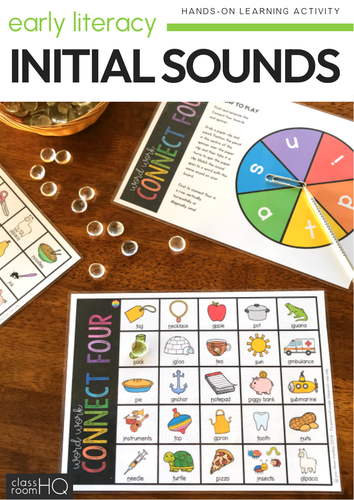 Connect Four Initial Letter Sounds Games | Teaching Resources
