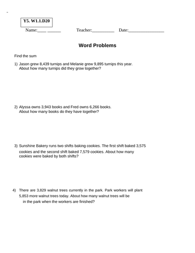 Multiplication/Word problems pack for primary | Teaching Resources