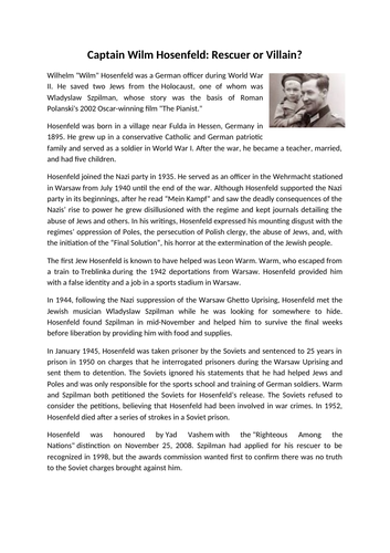 Heroes of the Holocaust: Rescuers and Rebels | Teaching Resources