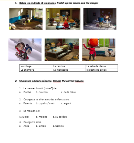Film Ma vie de courgette | Teaching Resources
