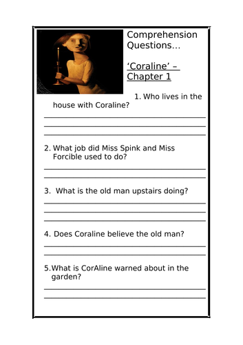 Coraline by Neil Gaiman complete scheme of work. | Teaching Resources