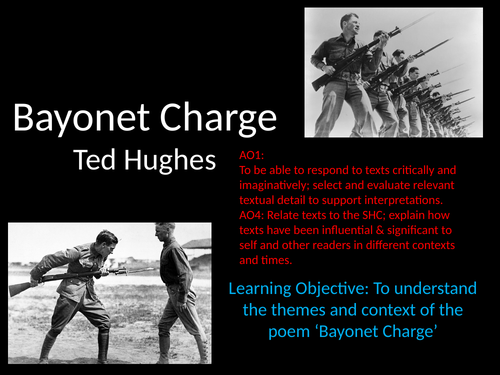 Bayonet Charge fully annotated lesson AQA GCSE Literature paper 2 | Teaching Resources
