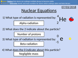 GCSE Physics: Nuclear Equations | Teaching Resources