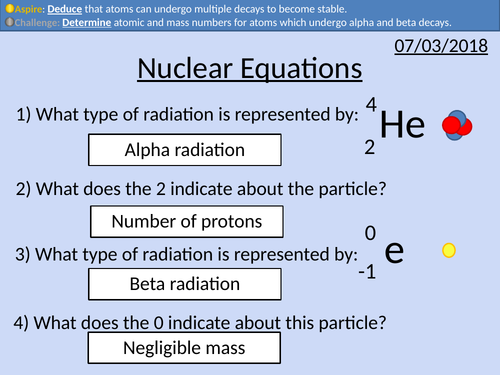 GCSE Physics: Nuclear Equations | Teaching Resources
