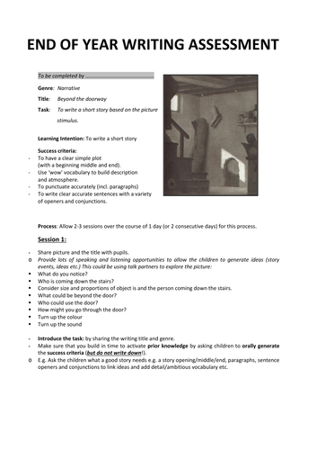 KS2 - End of Year Writing Assessment | Teaching Resources