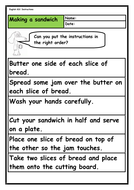 How to make a sandwich - instructions | Teaching Resources