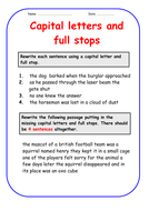 Capital Letters and Full Stops - 4 resources | Teaching Resources