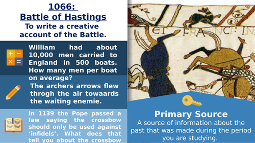 1066 4. Battle of Hastings Descriptive Writing Skills - Norman Invasion ...