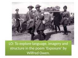 Exposure by Wilfred Owen fully annotated lesson AQA GCSE Literature ...