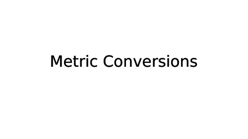 Metric Conversions Quiz | Teaching Resources